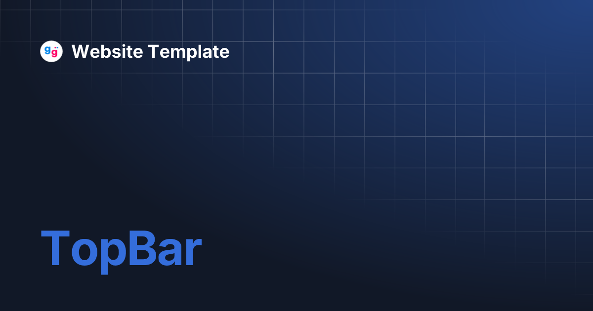 TopBar | Website Template